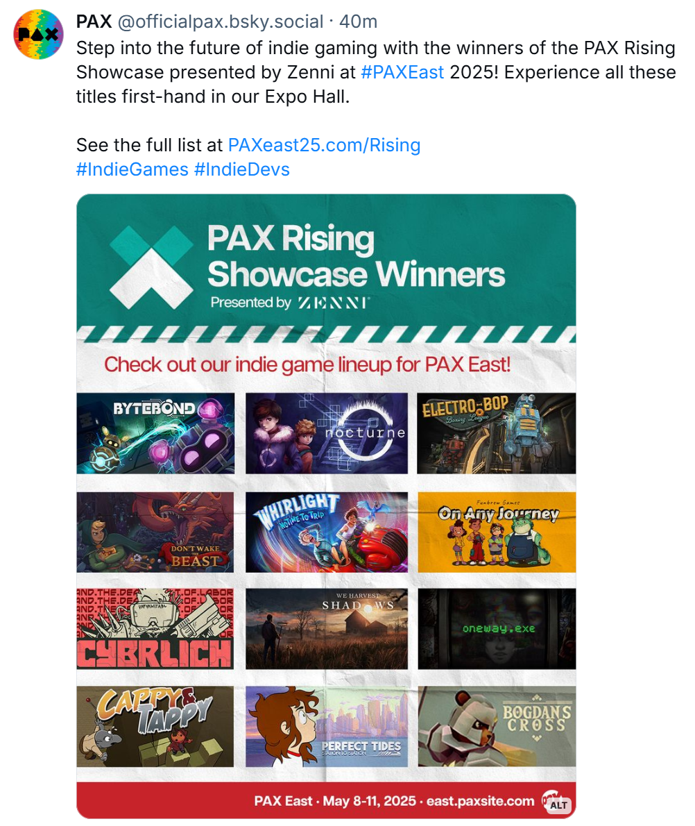 PAX Rising Showcase for PAX East 2025 announced! – Serious/Gamer
